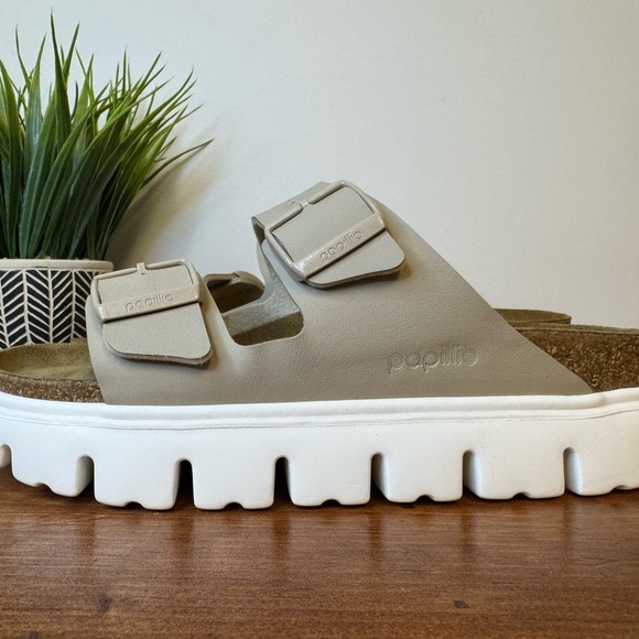 Papillio | Shoes | Papillio Taupe Sandals With White Chunky Soles Eu 4 ...